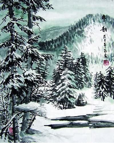 Chinese Snow Painting 1166002, 55cm x 70cm(21〃 x 27〃)